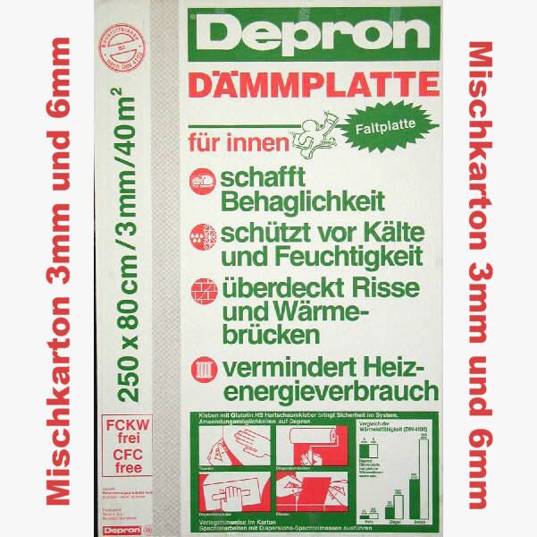 1/2 Mischkarton org. Depron 10x3mm,5x6mm, incl.Versand, 119,00